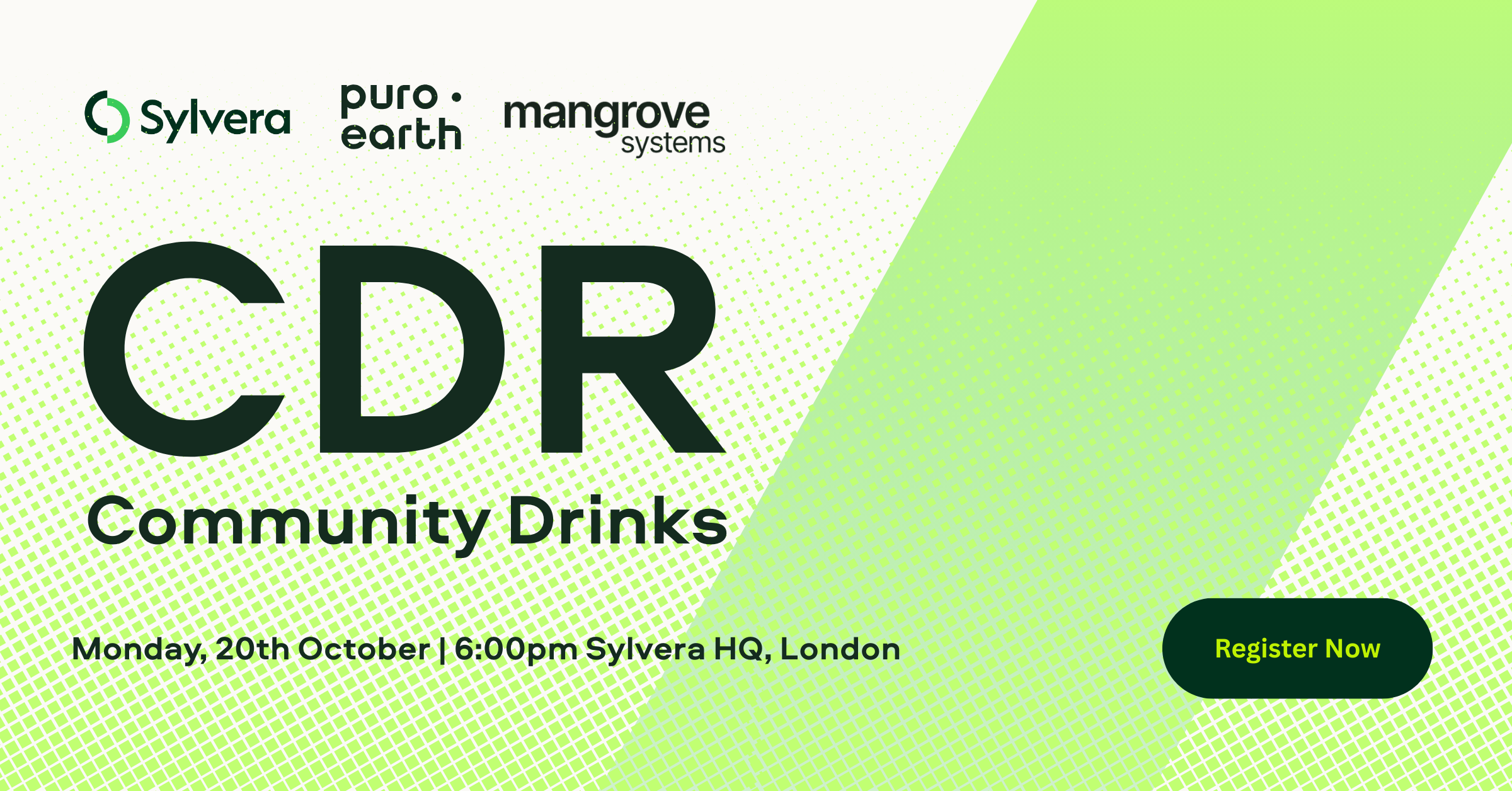 CDR Community Drinks — Hosted by Sylvera, Puro.earth & Mangrove Systems