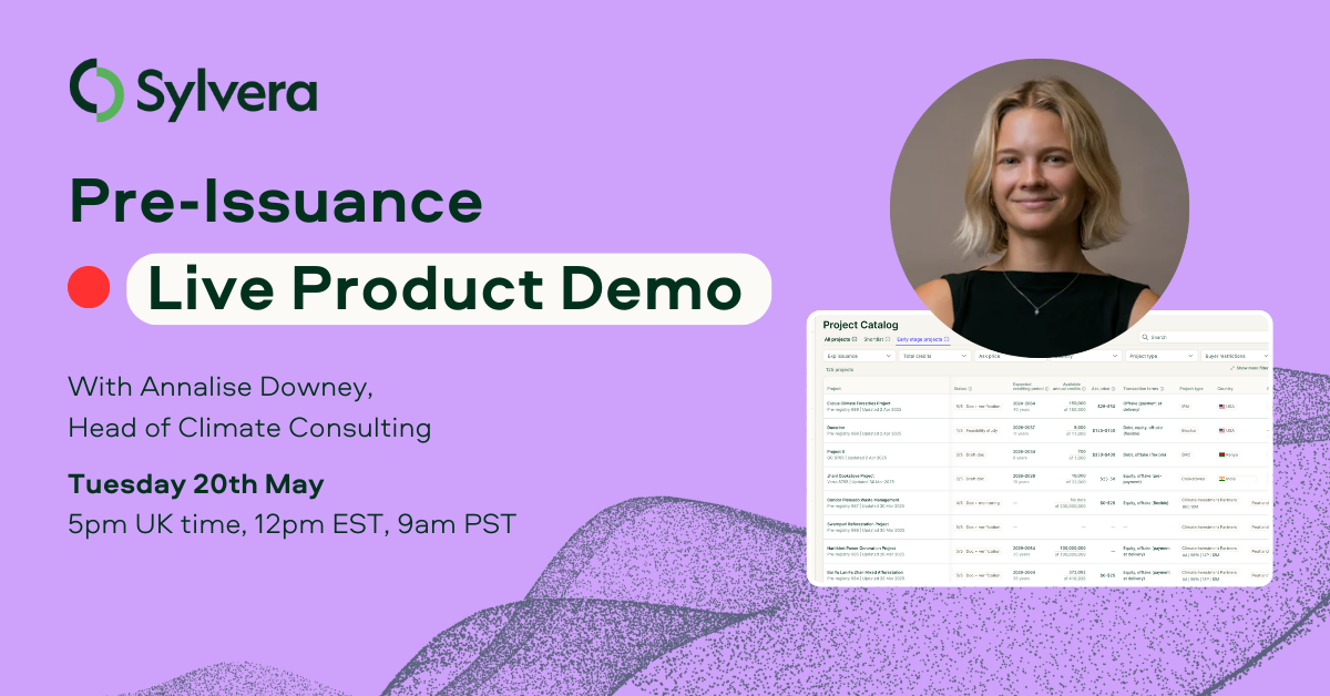 Sylvera's Live Demo - Pre-Issuance